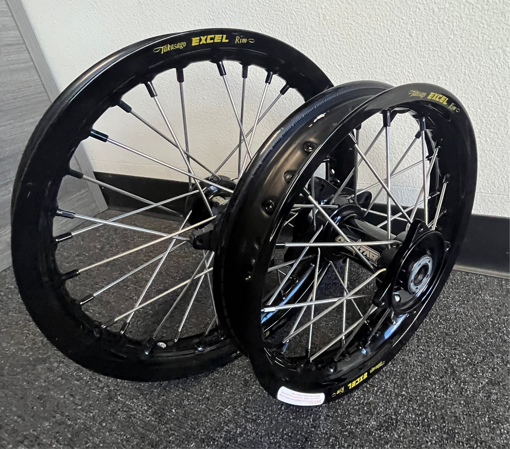2002-2026 Yamaha YZ85 CUSTOM Wheel Set - Black/Silver - Black EXCEL Ri ...