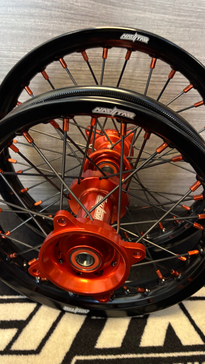 2025 KTM SX65 Wheel Set Orange/Black - Black Spokes – NACSTARUSA