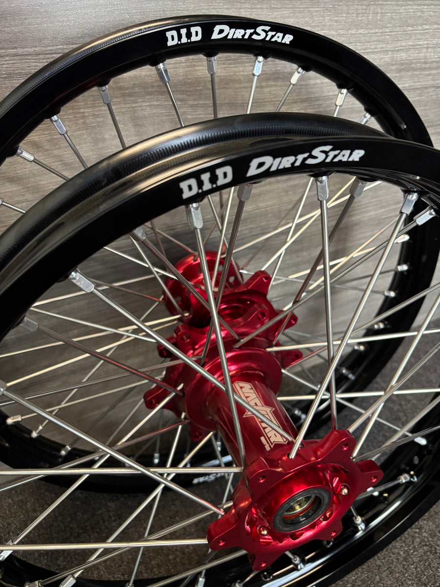 2021-2026 GasGas 125-450 Custom Wheel Set - Red/Black - DID Dirt Star ...