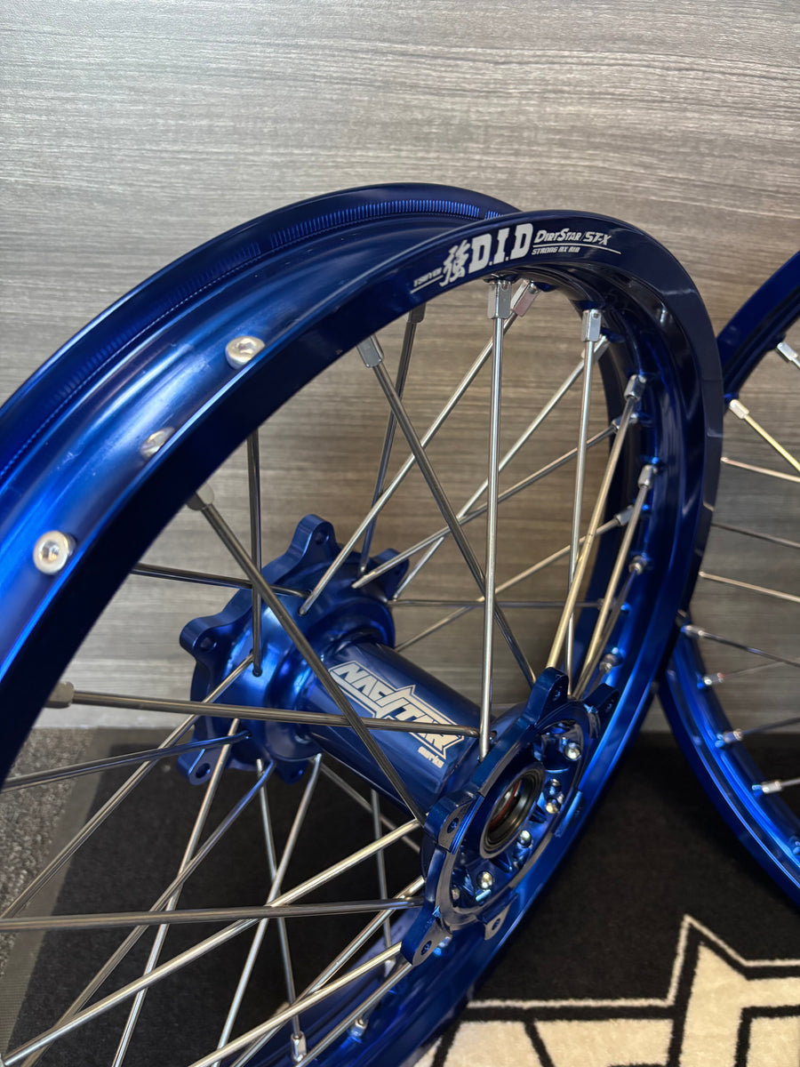 2014-2025 Yamaha YZ250F YZ450F Custom Wheel Set - Blue/Blue - DID STX ...