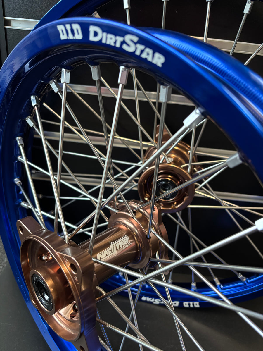 2002-2025 Yamaha YZ85 CUSTOM Wheel Set Magnesium/Silver - Blue DID Rim ...
